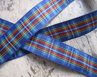Blue Tartan Ribbon - Etsy