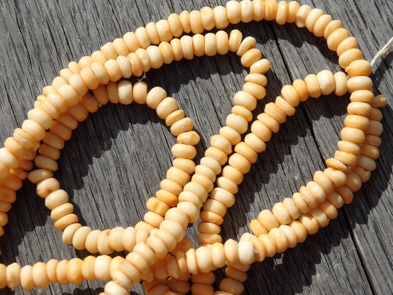 Bone Beads From India LIGHT SAFFRON 26 Strand Bone - Etsy