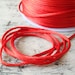 10 Yds. Satin Rattail Cord in RED, 2mm Satin Polyester Cord for Macrame ...