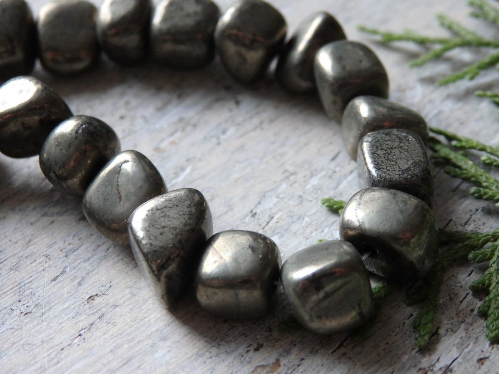 Golden Pyrite Nugget Beads 17 Strand 7-9mm Golden - Etsy