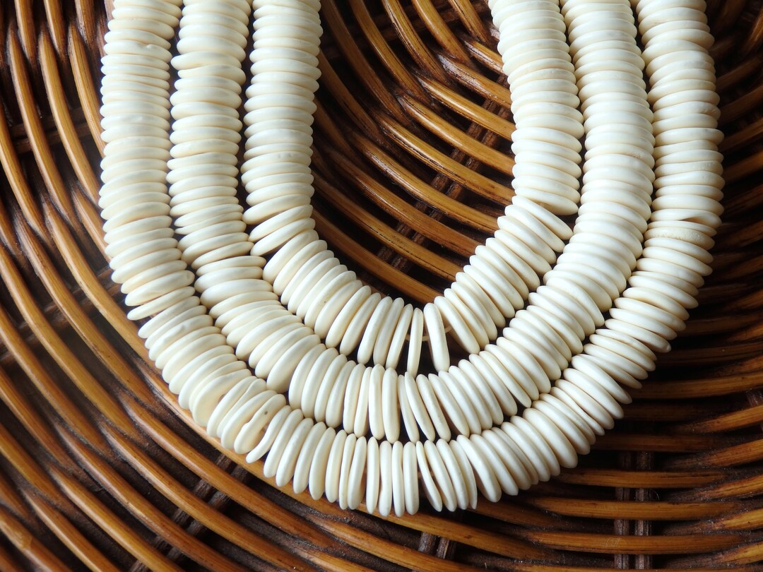 12mm Bone Beads From India, Irregular Creamy WHITE Discs, Bone Disc ...