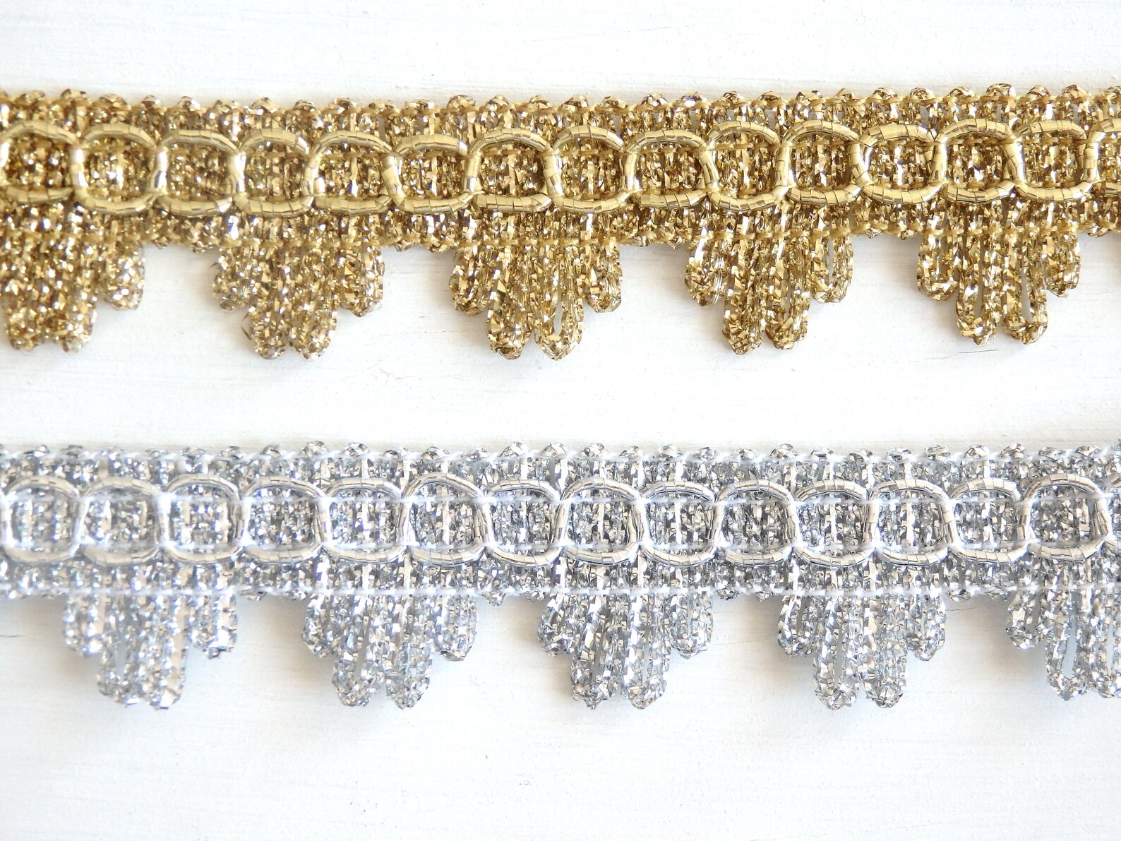 Metallic Gold or Silver Fringe Trim: (2 Yards) - Etsy