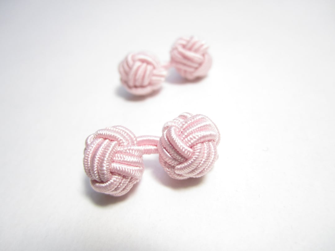 Chinese Knot Cuff Links: Light Pink - Etsy