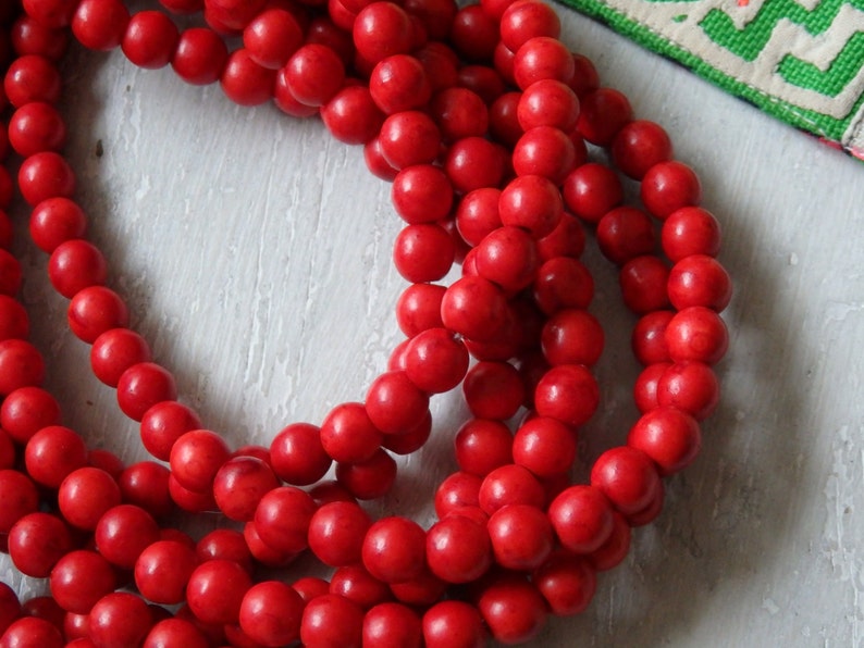 6mm Red Howlite Beads Dyed Howlite Beads 6mm Round Red - Etsy