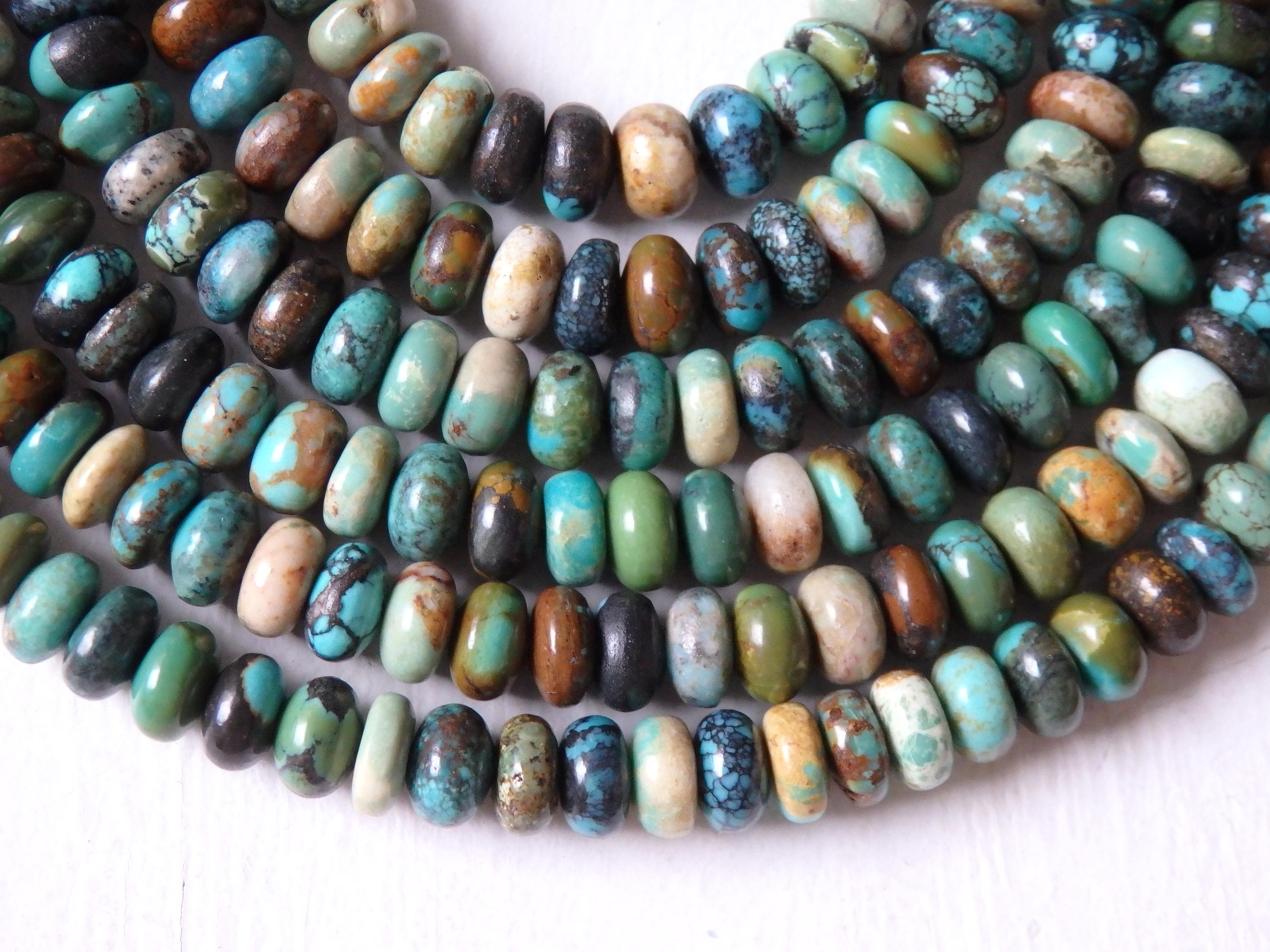 6mm Natural turquoise beads 16 strand Irregular | Etsy