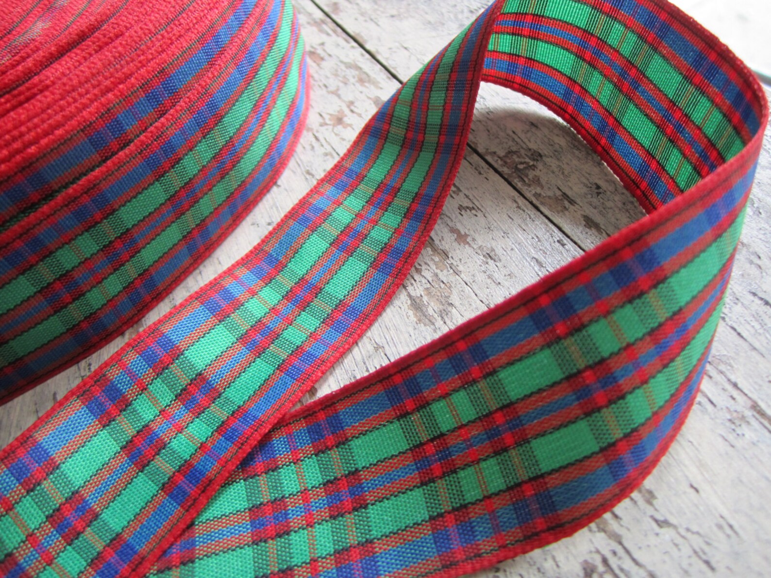 5 Yds. Red Green & Blue Tartan Ribbon Plaid Trim 30mm Wide | Etsy