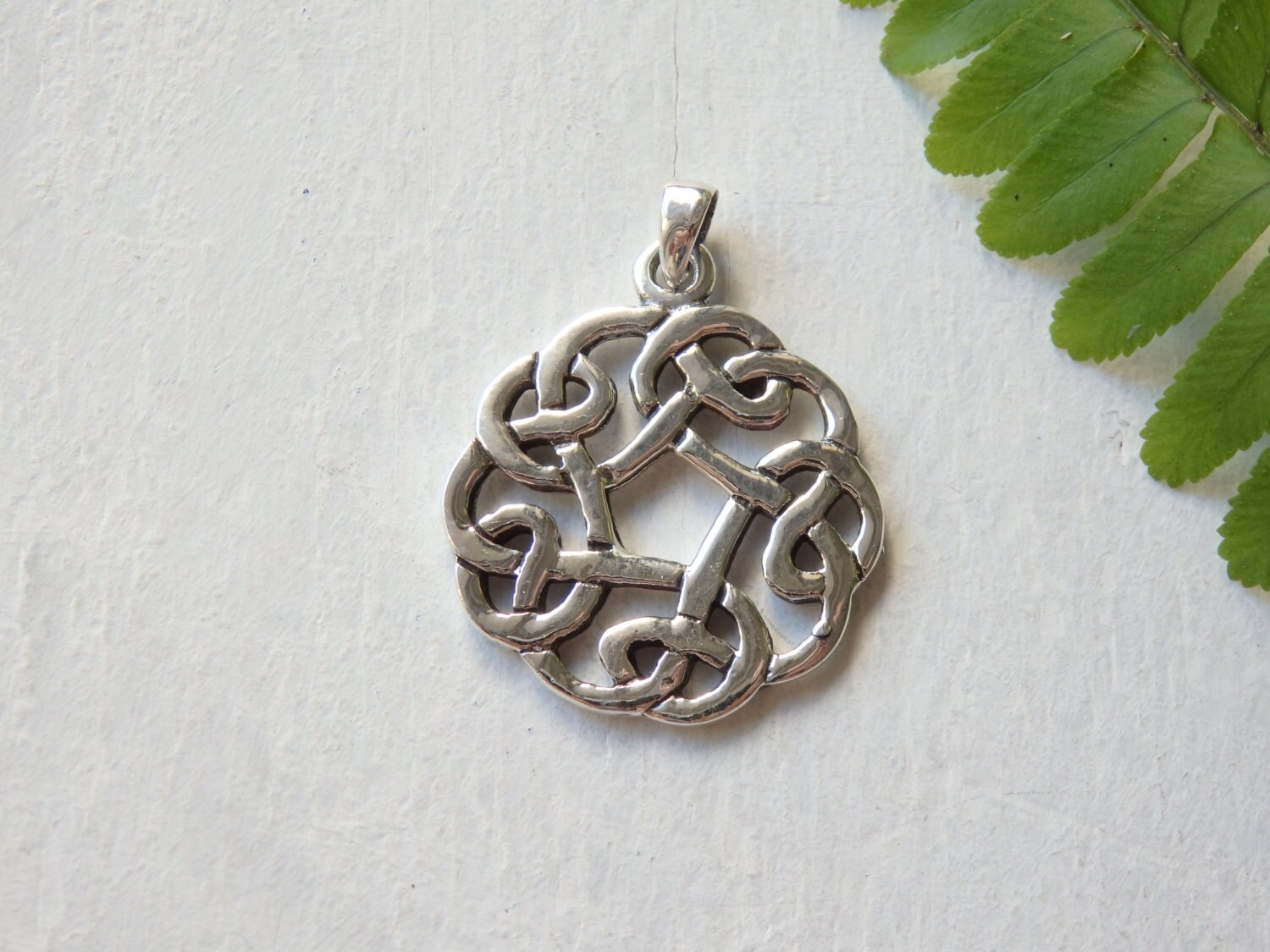 Sterling Silver infinity knot pendant 23x30mm Love knot | Etsy