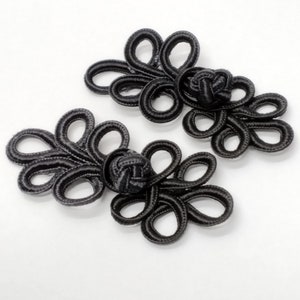 Chinese Knot Button Closures, BLACK, 2 Pairs as Shown, Chinese Knot ...