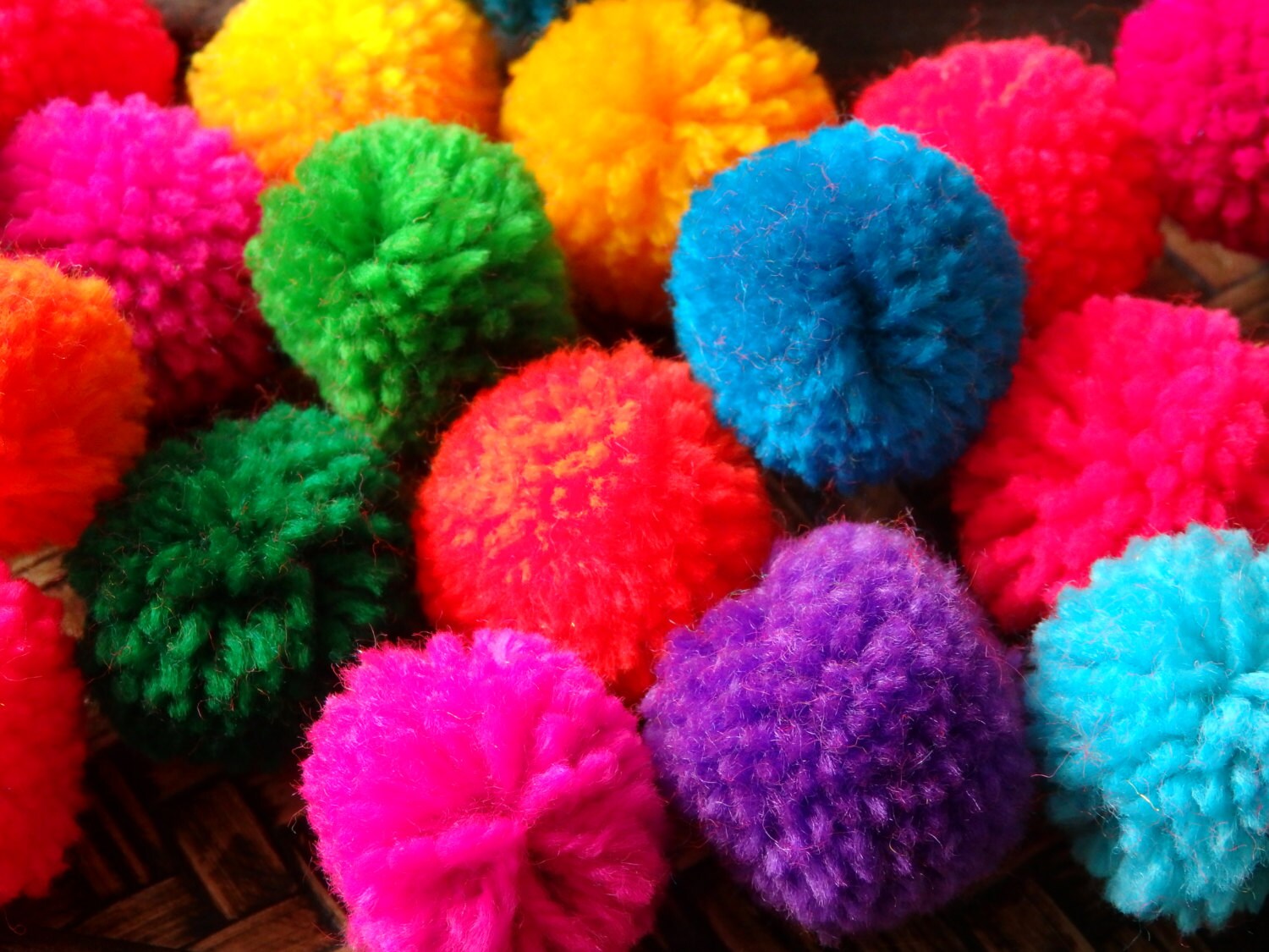 25 Hmong Hill Tribe Pom Poms Assorted Colours Standard Size - Etsy