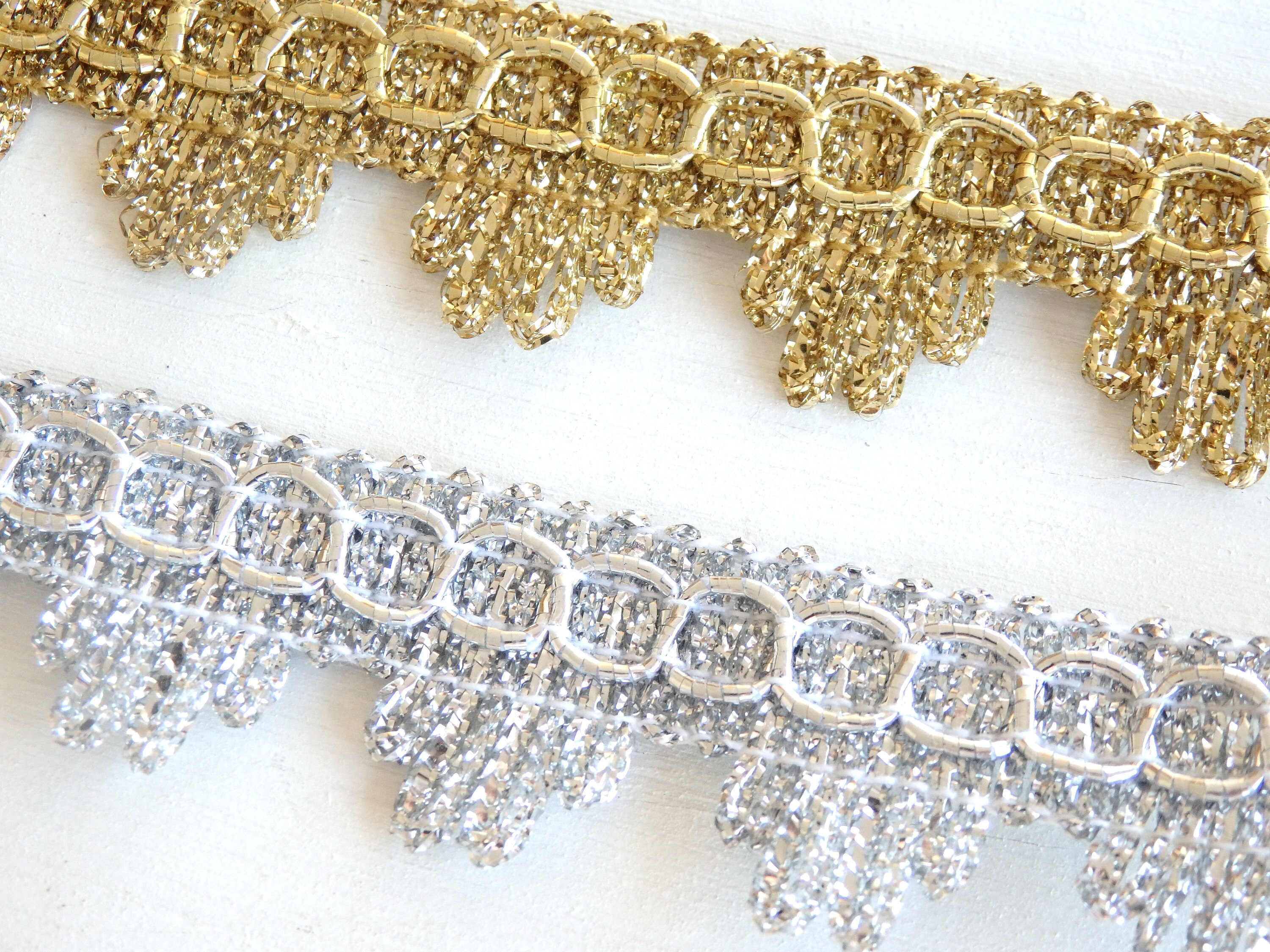 Metallic Gold or Silver Fringe Trim: (2 Yards) - Etsy