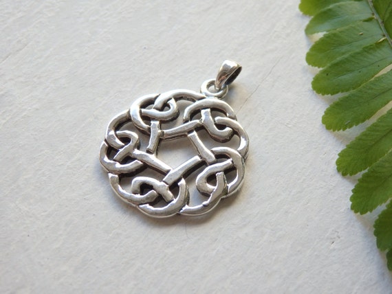 Sterling Silver Infinity Knot Pendant 23x30mm Love Knot | Etsy