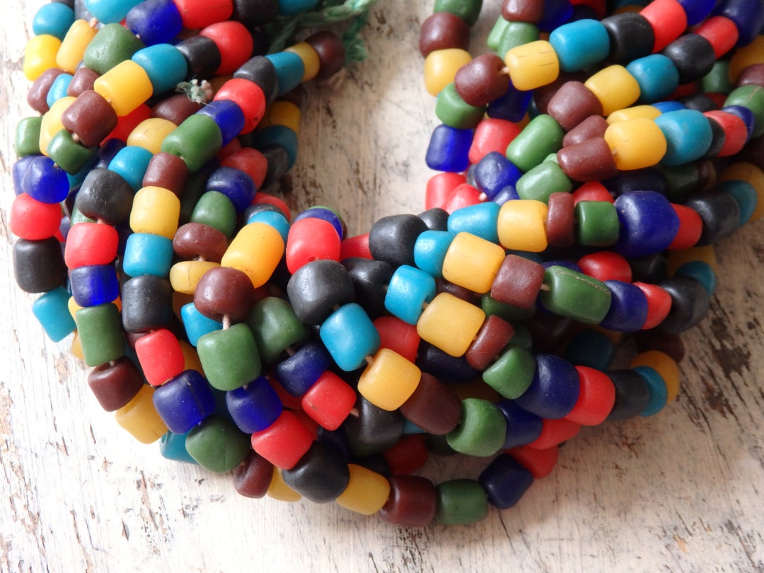Handmade Glass Beads From Indonesia Assorted Colours - Etsy