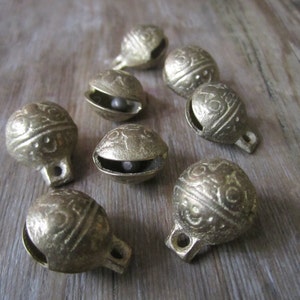 2 Tibetan Tiger Bells, Medium Size, Lucky Brass Tibetan Bells, Amulets ...