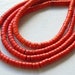 4x2mm Orange-red Howlite Beads, Small Orange Howlite Heishi Beads, 4mm ...