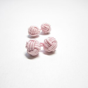 Chinese Knot Cuff Links: Light Pink - Etsy