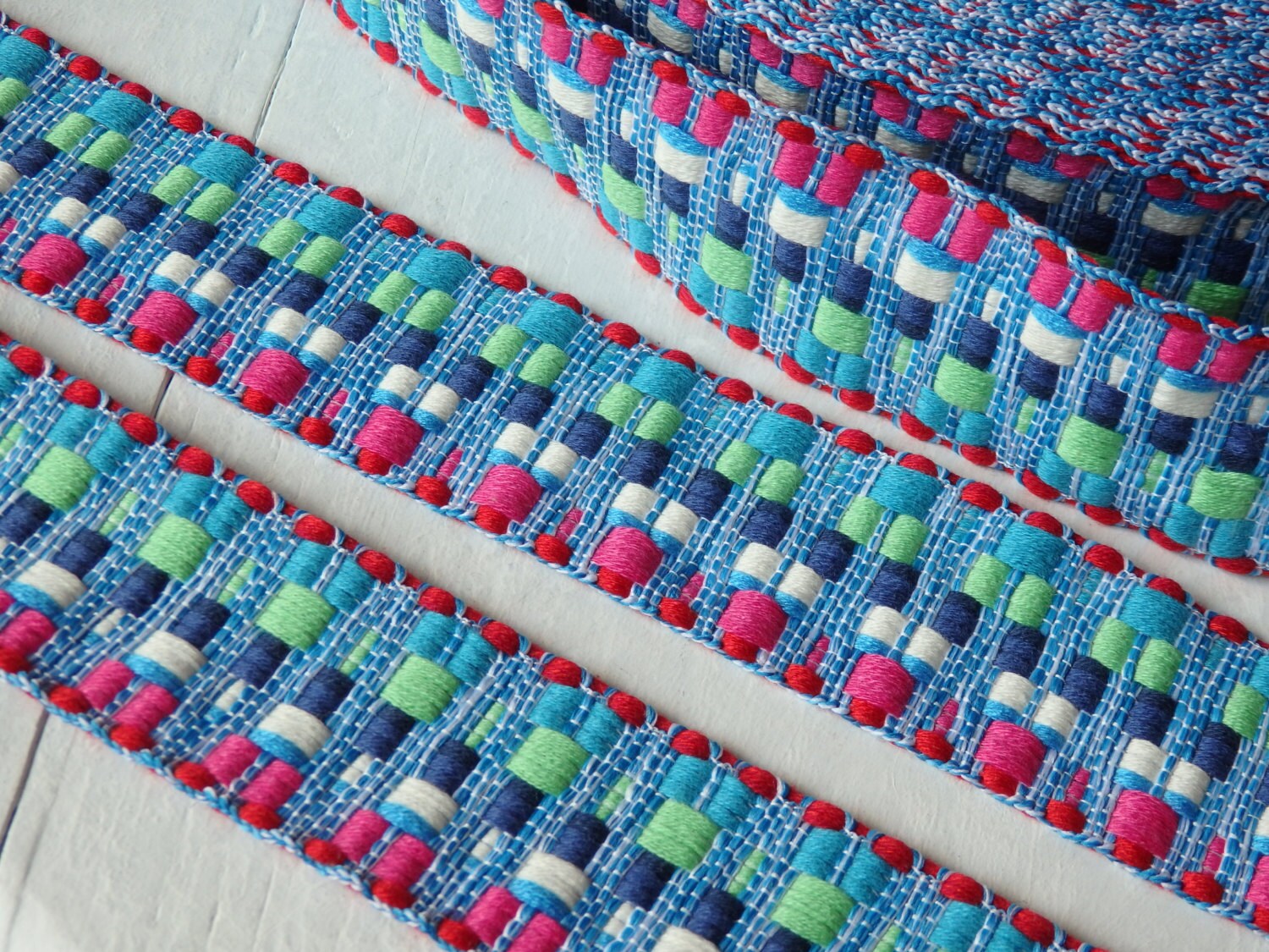 1 yd. Woven fabric trim 38mm/1.5 wide soft woven trim | Etsy