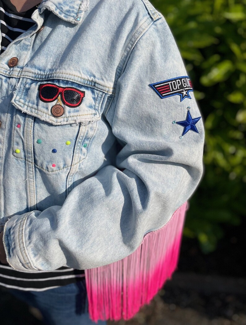 Upcycled Festival Denim Jacket Boho Jean Jacket Preloved Denim Jacket ...