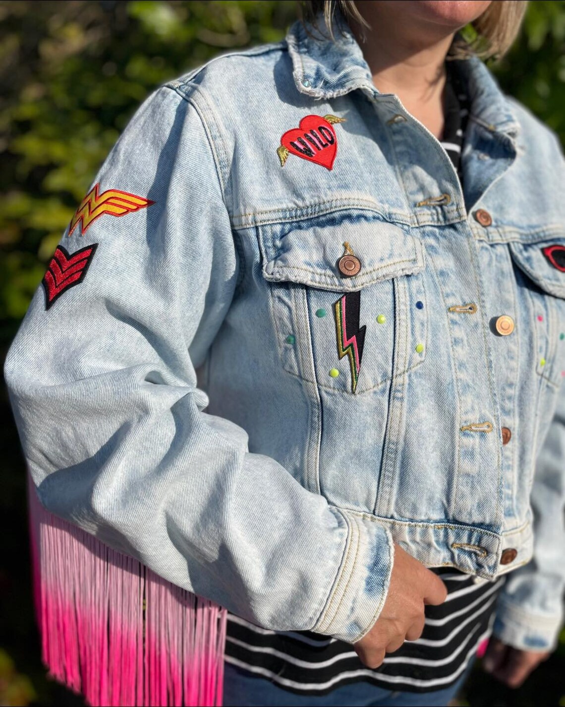 Upcycled Festival Denim Jacket Boho Jean Jacket Preloved Denim Jacket ...