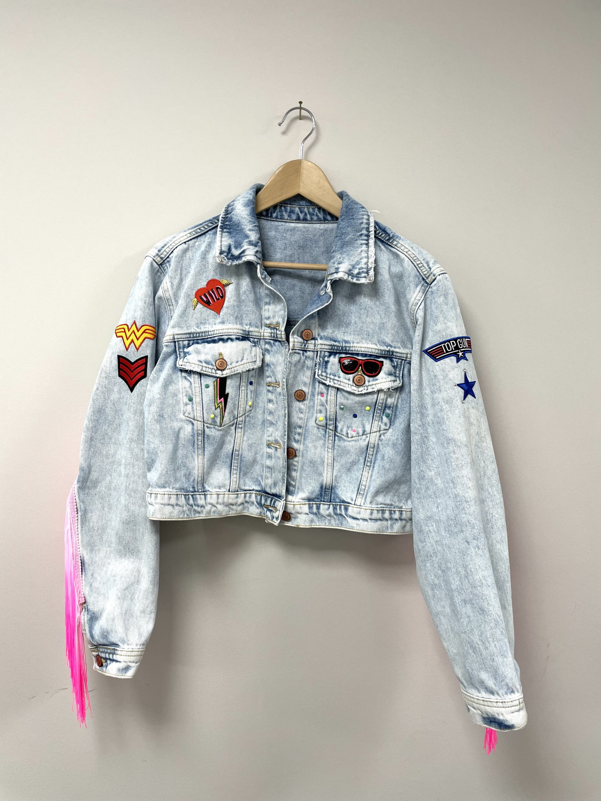 Upcycled Festival Denim Jacket Boho Jean Jacket Preloved Denim Jacket ...