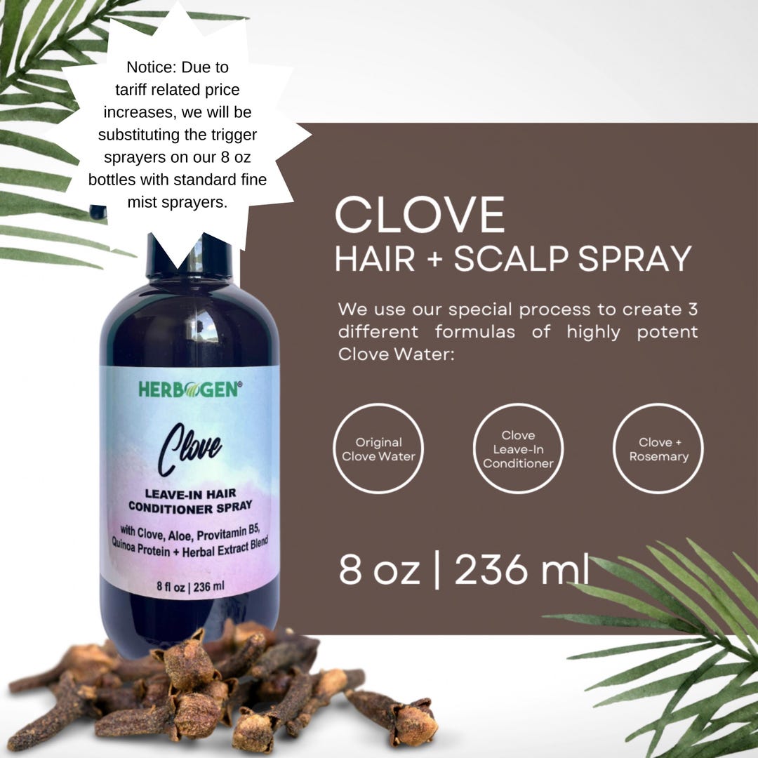 Clove Hair Growth Spray: Natural Herbal Hair Care - 8oz - Etsy