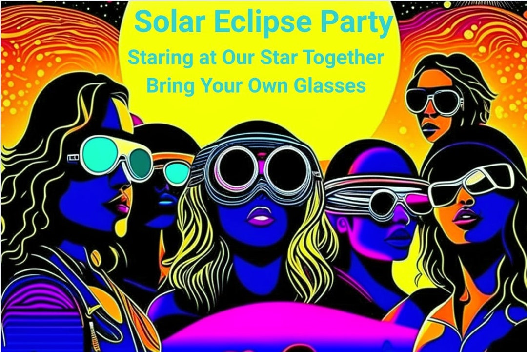 Solar Eclipse Party Printable Invitation 4x6 PDF Staring at Our Star Together - Etsy