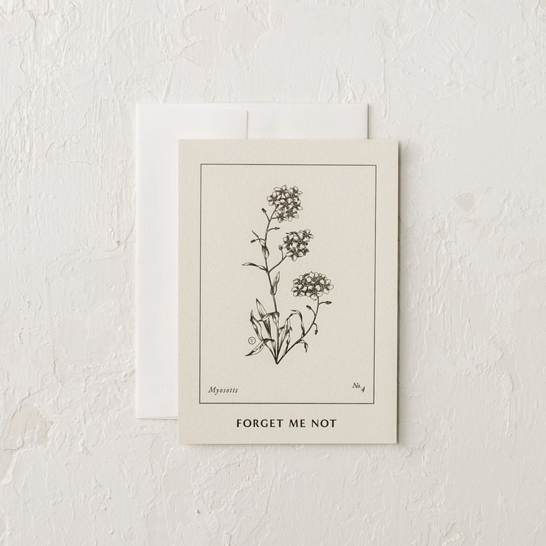 Forget Me Not Cards | Etsy