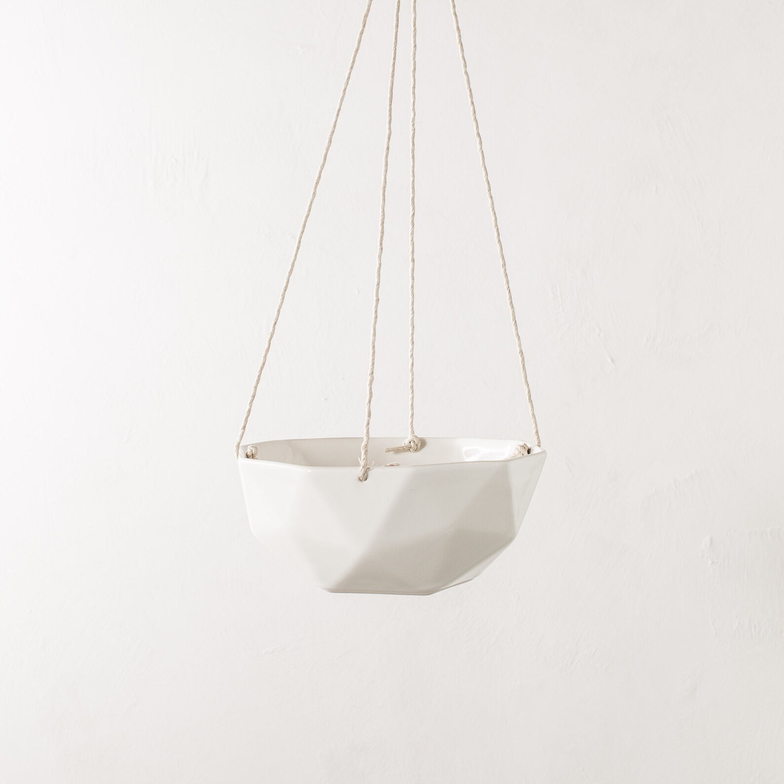 Geometric Hanging Planter Porcelain - Etsy