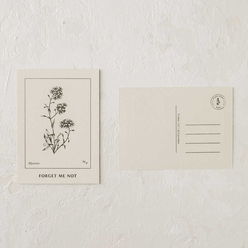 Forget Me Not Cards | Etsy