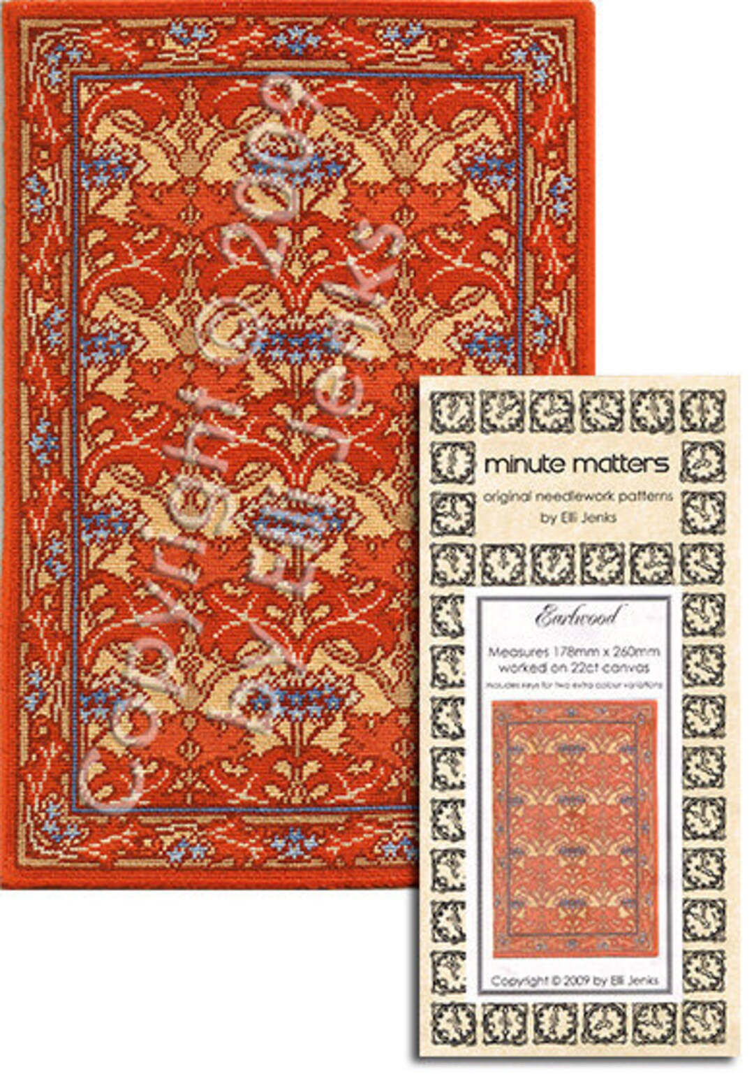 Miniature Carpet Dollhouse Petit Point Rug Pattern (arts and Crafts ...