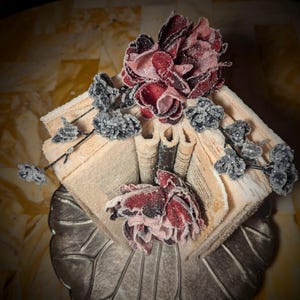 Crystalized ink Blood Sister Scribe Book With Crystallized Flowers - Etsy