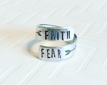 Faith Over Fear Ring | Etsy
