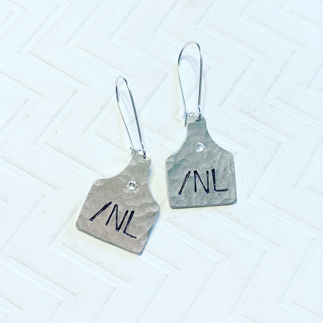 Ear Tag Earrings - Cattle Brand Earrings - Ranch Brand Earrings ...