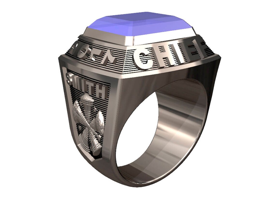 Championship Style Firefighter Ring - Etsy