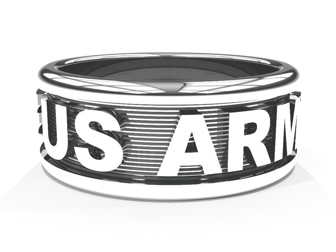 Personalized Military Wedding Band for Men and Women - Etsy