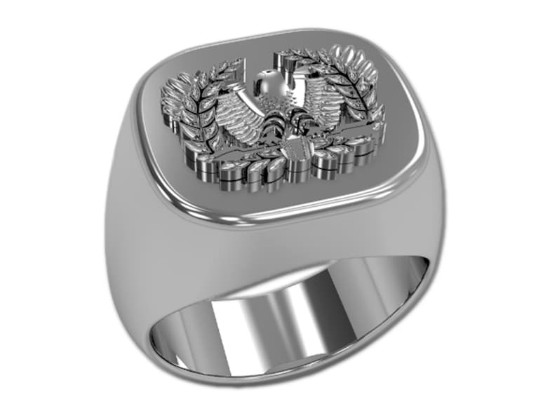 Mens Warrant Officer Badge Ring - Etsy