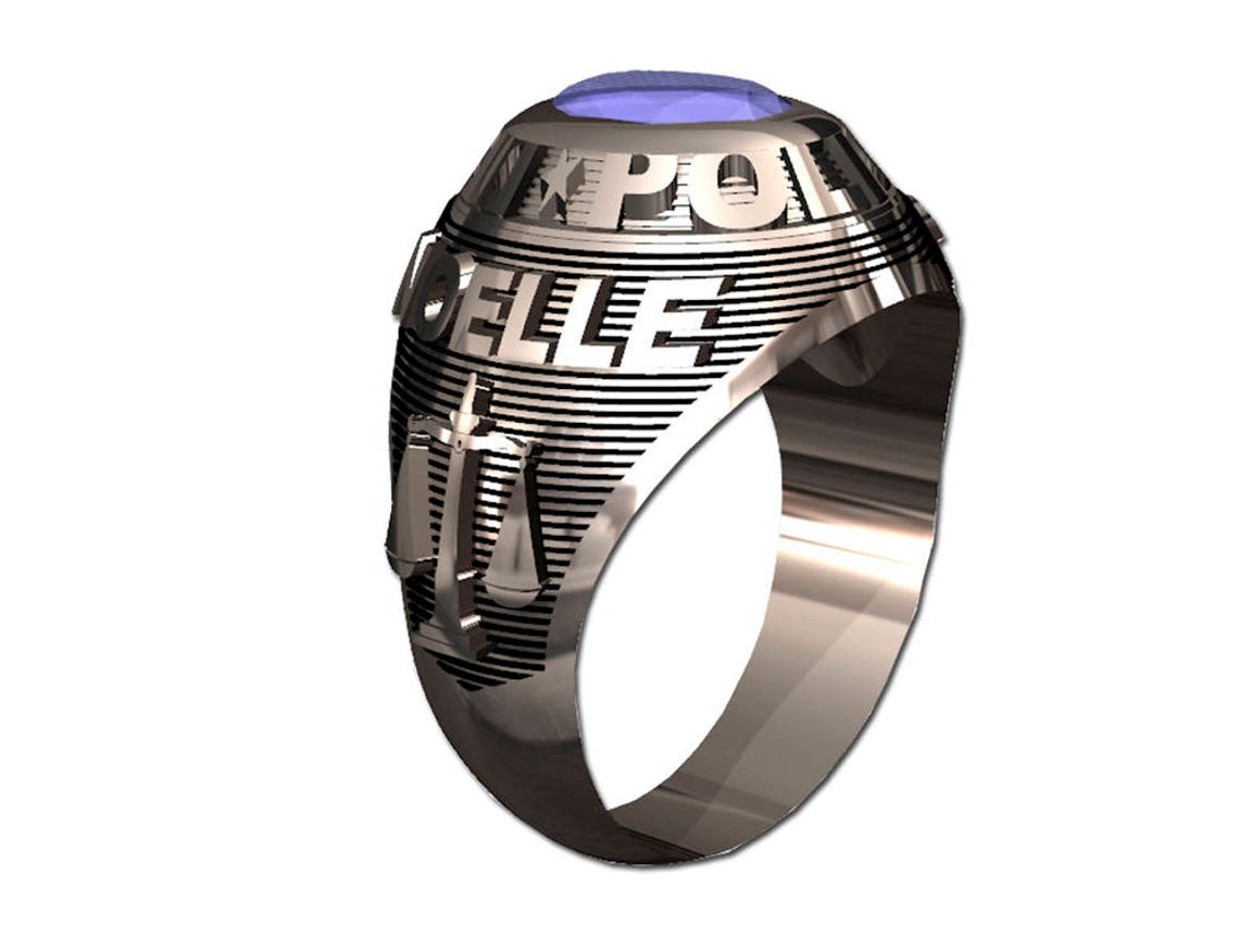 Ladies Police Ring, Sterling Silver - Etsy