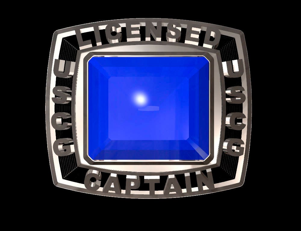 USCG Licensed Captains Ring Championship Style - Etsy