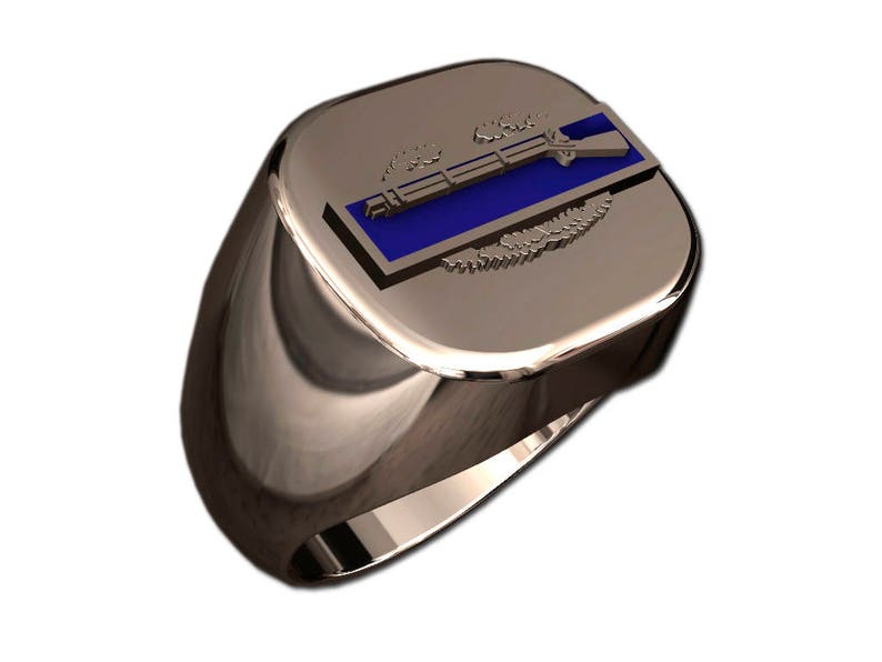 Mens Combat Infantry Badge Ring With Enamel - Etsy