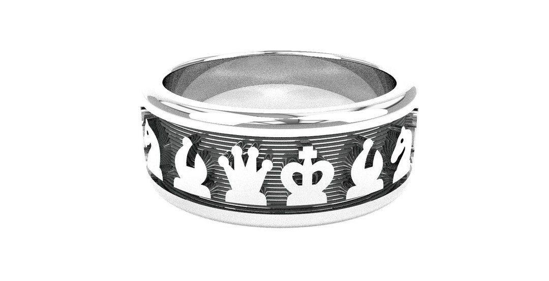 Royal Checkmate Chess Ring - Etsy