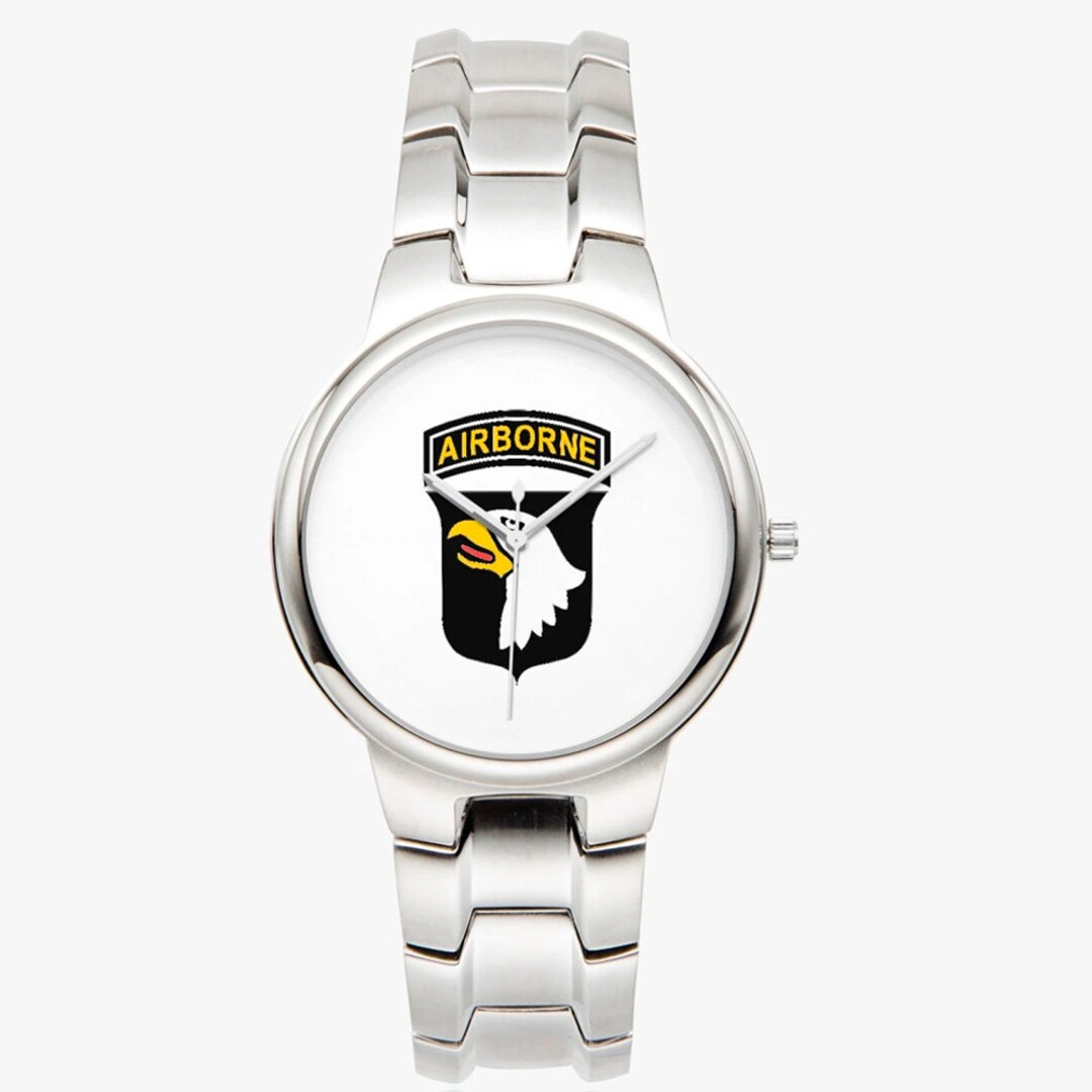 101st Airborne Division-stainless Steel Silver Quartz Watch - Etsy
