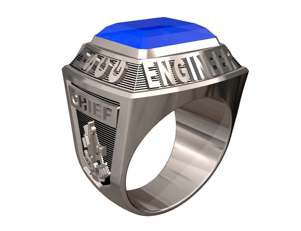 USCG Licensed Engineers Ring - Championship Style - Etsy