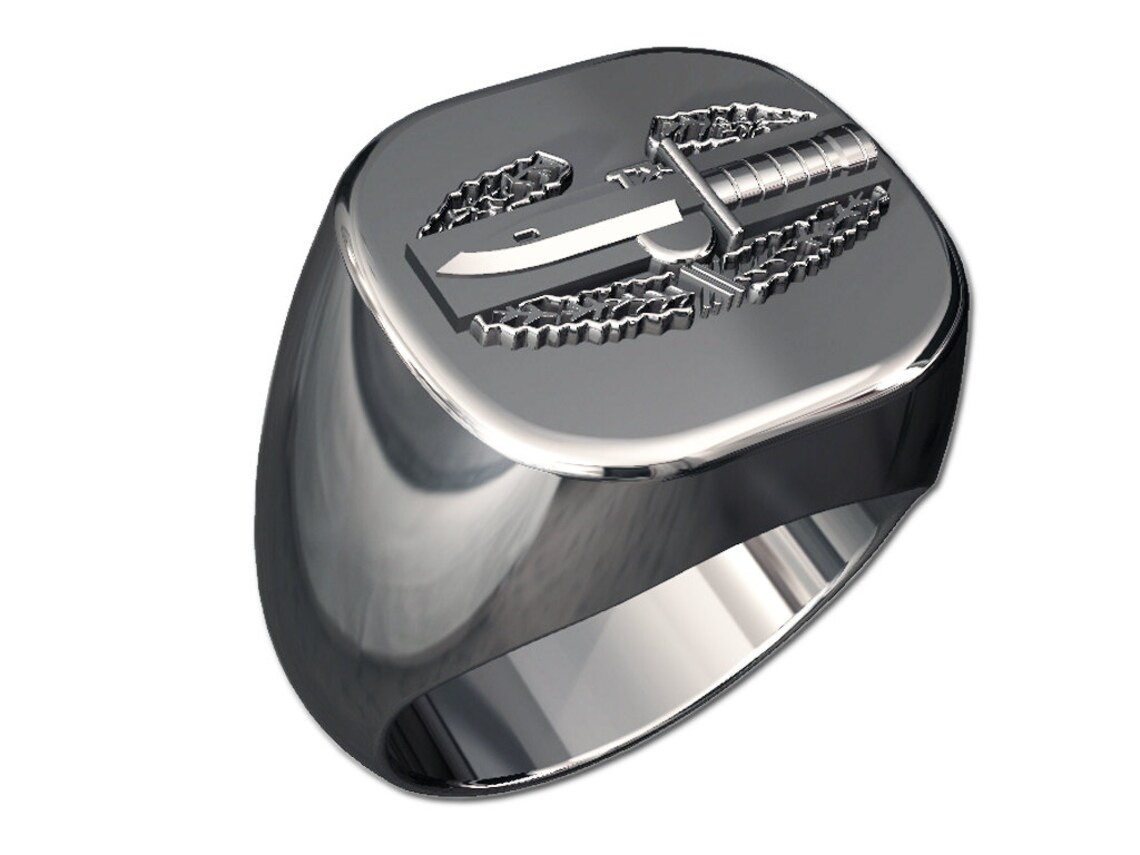 Mens Combat Action Badge Ring - Etsy
