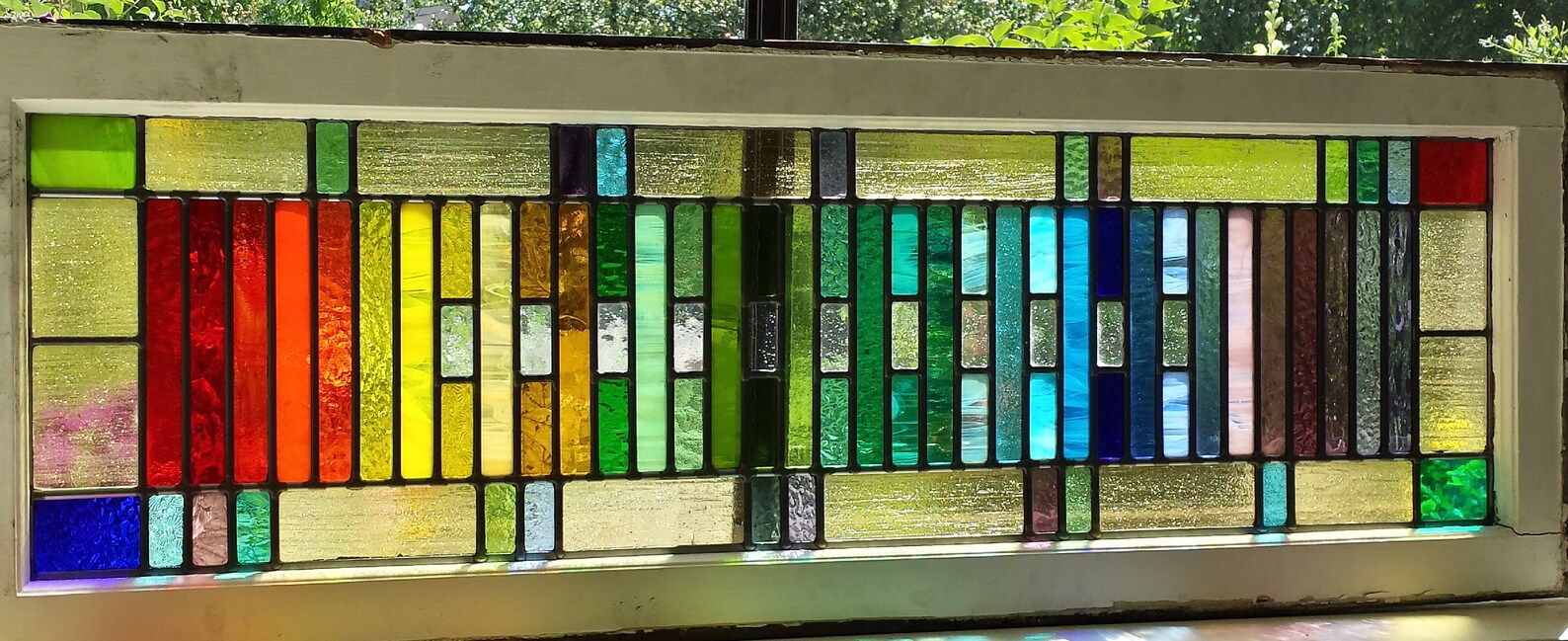 Stained Glass Rainbow Window Set of 2 - Etsy