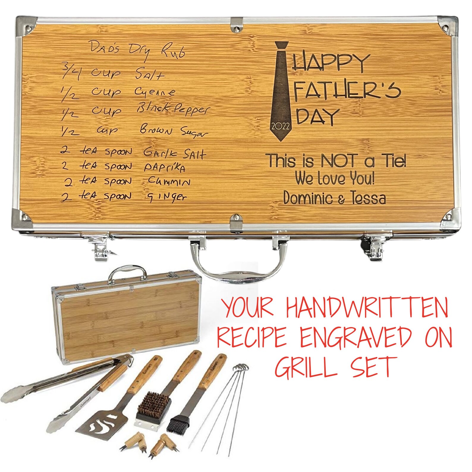 Father's Day BBQ Grilling Set Grill Set Personalized - Etsy