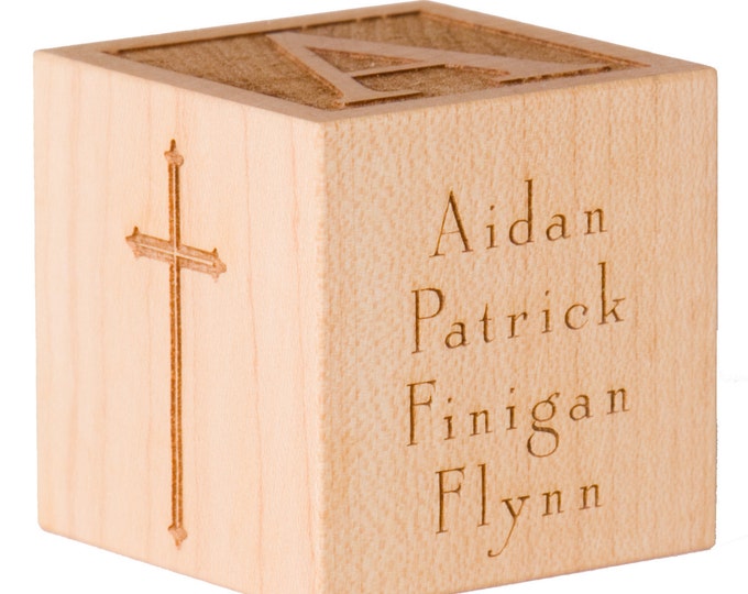 Baptism Block Christening Dedication Catholic Gift Block Personalized ...