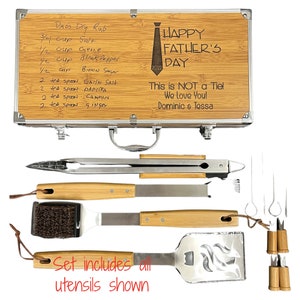 Father's Day BBQ Grilling Set, Grill Set, Personalized Grill Set ...