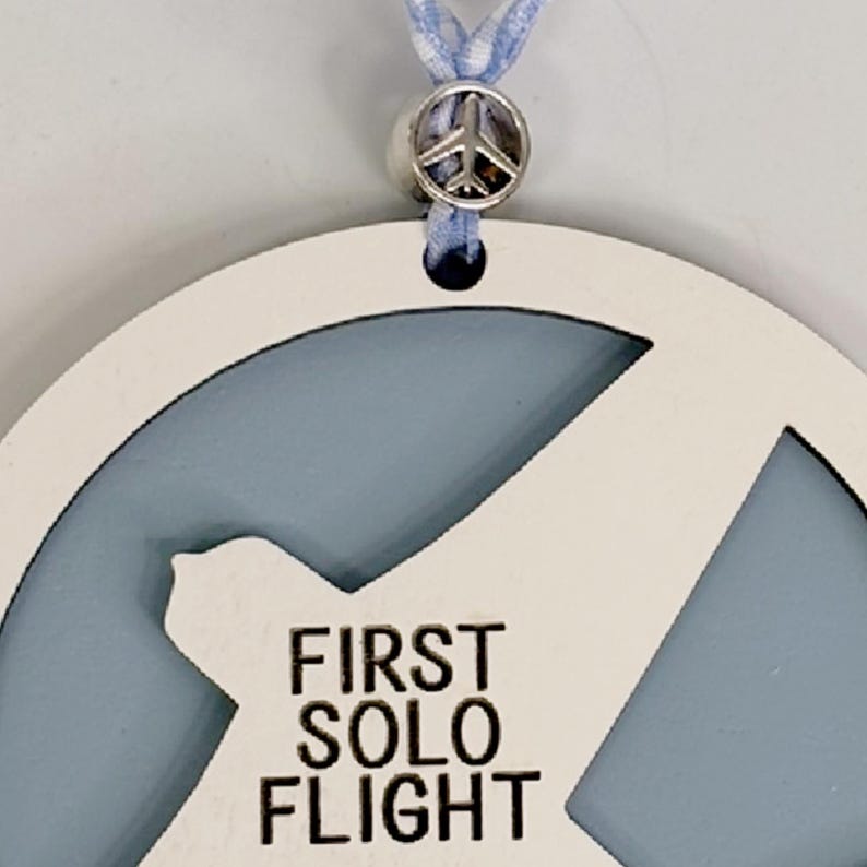 Personalized Pilot First Solo Flight Ornament: Engraved Wooden Airplane ...