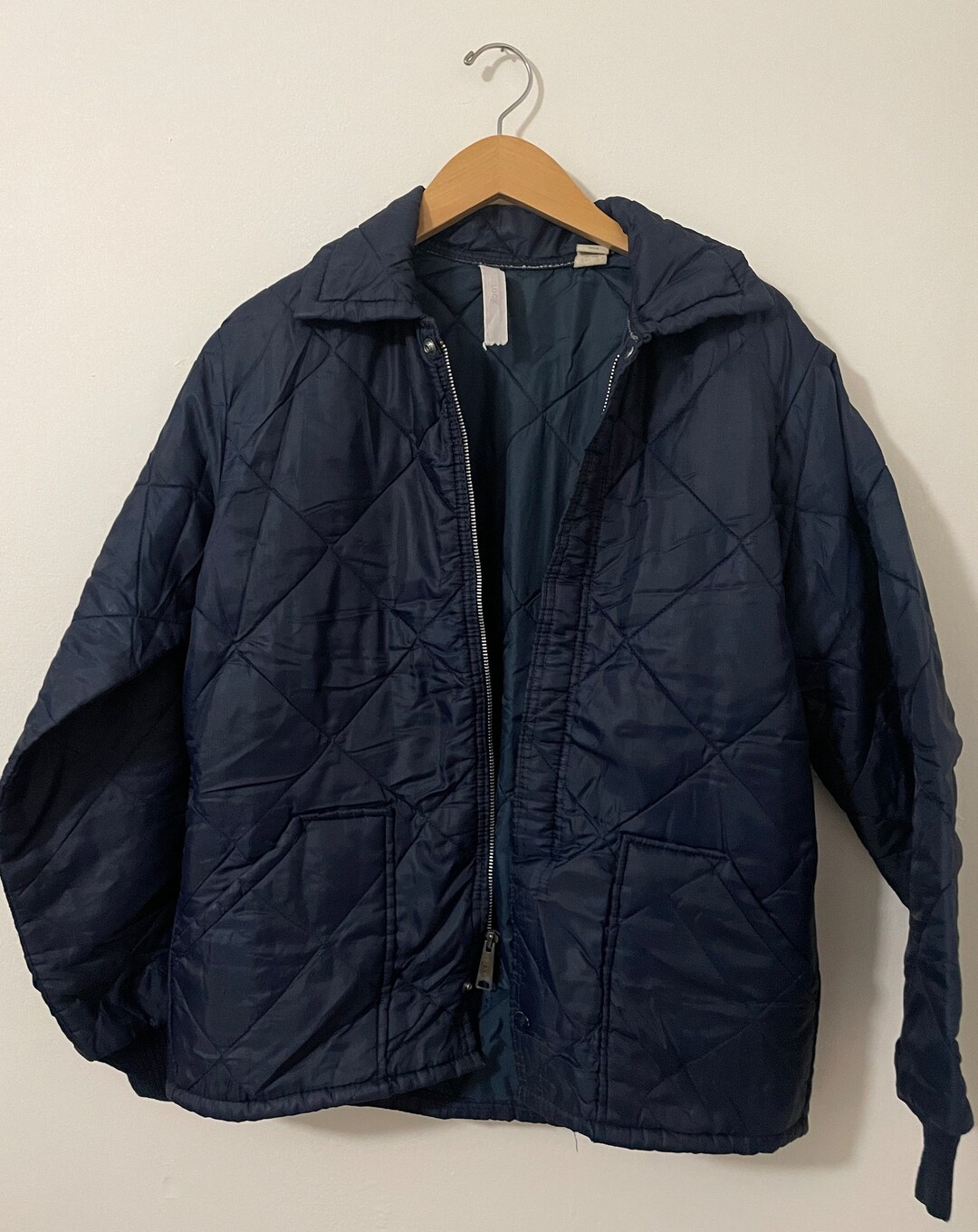 1970's Navy Quilted Liner Jacket. - Etsy