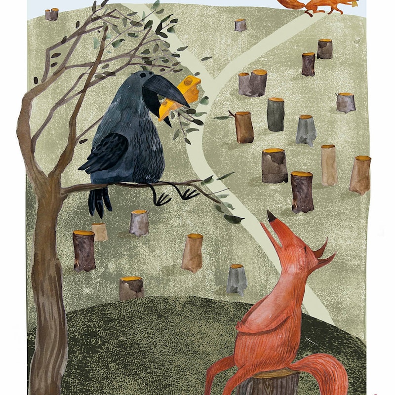 Fox and Crow - Etsy