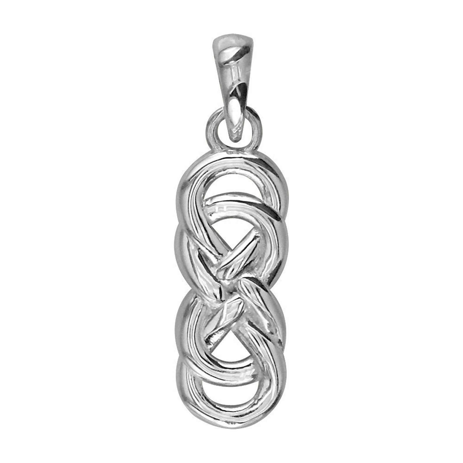 Medium Thick Double Infinity Symbol Charm 16mm in 14k White - Etsy